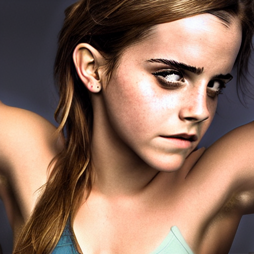 Stable Diffusion prompt: Emma Watson as muscular - PromptHero
