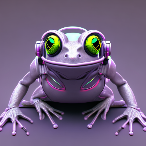 Openjourney prompt: cute cyberpunk frog, futuristic, - PromptHero