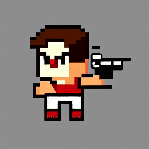 Stable Diffusion prompt: 16-bit pixel art of muscular - PromptHero