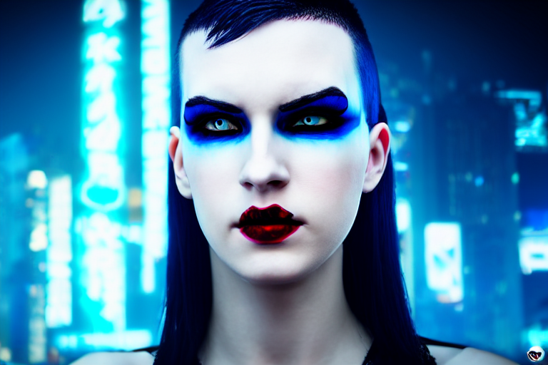 Stable Diffusion prompt: beautiful pale cyberpunk female - PromptHero