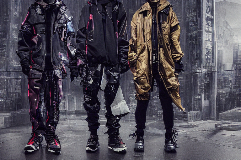 Cyberpunk Techwear Streetwear Look And Clothes, We Can See Them From ...
