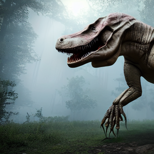 Stable Diffusion prompt: Ethereal Tyrannosaurus Rex, - PromptHero
