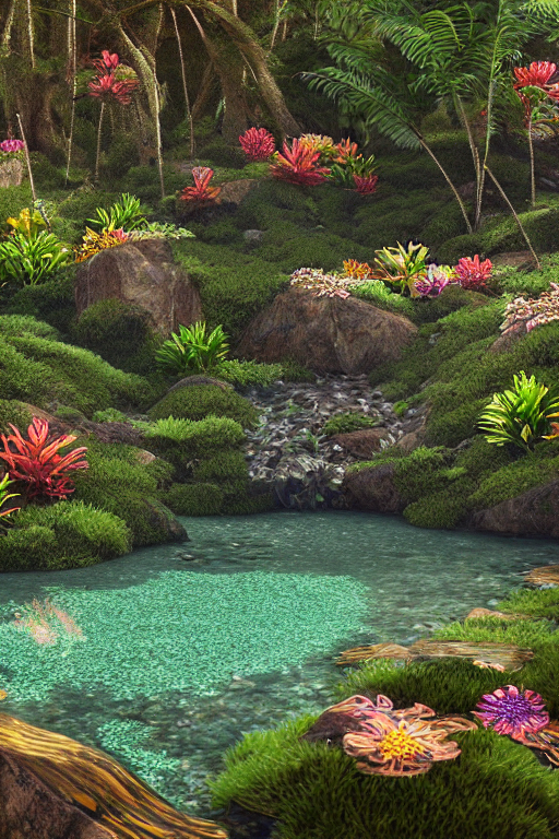 Stable Diffusion prompt: Forest flower crystals::4 - PromptHero