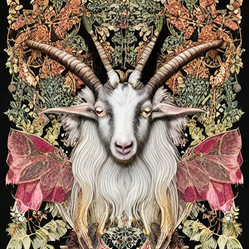 Stable Diffusion prompt: ethereal Bohemian goat, - PromptHero