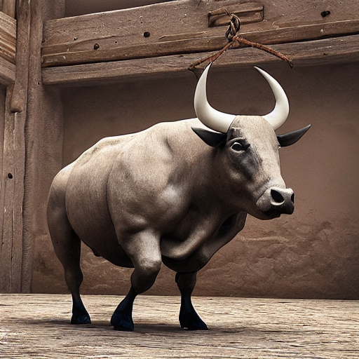 Stable Diffusion prompt: a spanish fighting bull made - PromptHero