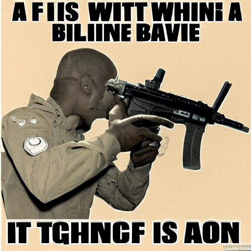 Stable Diffusion prompt: A boogie with a machine gun - PromptHero