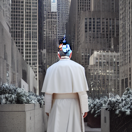 Stable Diffusion prompt: the pope,wearing an all white, - PromptHero