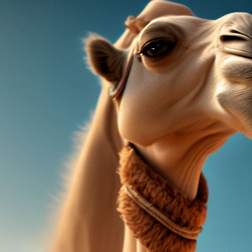 Openjourney prompt: Camel strong features, head, - PromptHero