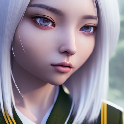 Openjourney prompt: white hair, beautiful asian girl, - PromptHero