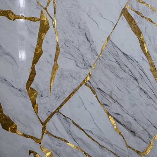 Stable Diffusion prompt: wall, white marble with gold - PromptHero