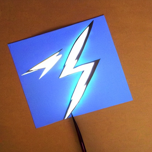 Stable Diffusion prompt: Create a blue lightning bolt - PromptHero