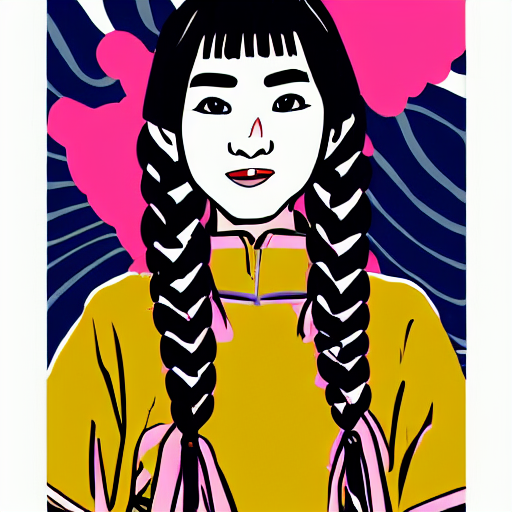 Stable Diffusion prompt: A Japanese girl in Pop art style - PromptHero