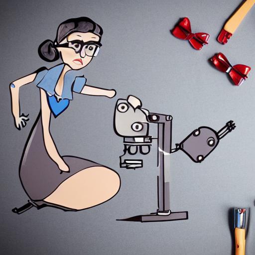 Stable Diffusion prompt: Cartoon style 50s mom wearing an - PromptHero