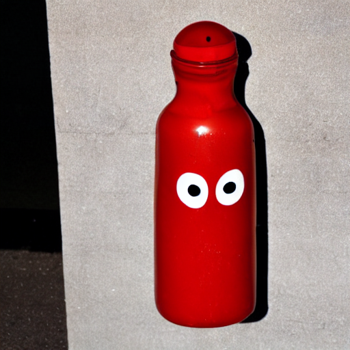 Stable Diffusion prompt: ketchup bottle with eyes, nose, - PromptHero