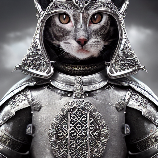 Stable Diffusion prompt: kneeling cat knight, portrait, - PromptHero