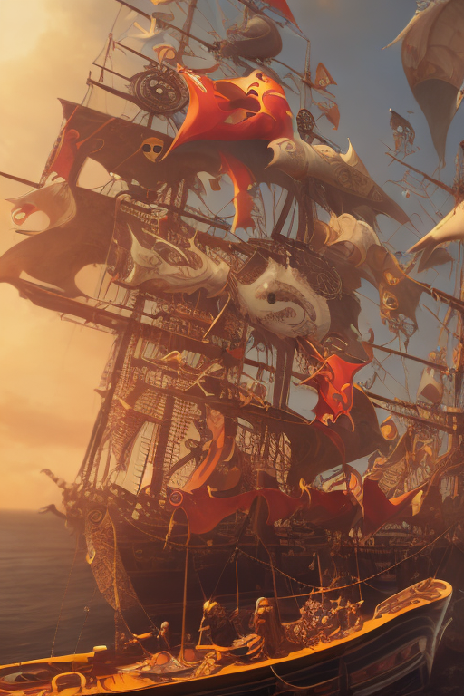 Openjourney prompt: card border. pirate, seagull, pirate - PromptHero