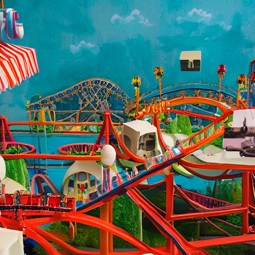 Stable Diffusion prompt: diorama of an amusement park - PromptHero