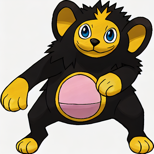 Text to Pokémon prompt: cartoon lion drawn in a simple - PromptHero