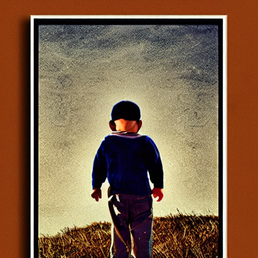 Stable Diffusion prompt: Little Boy Poster | Standing on - PromptHero