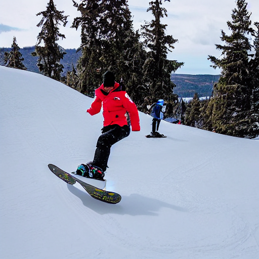 Stable Diffusion prompt: people jump snowboards in the - PromptHero