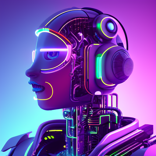 Openjourney prompt: Profile picture of a cyberpunk bot, - PromptHero