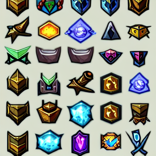 Stable Diffusion prompt: video games icons, 2d icons, rpg - PromptHero