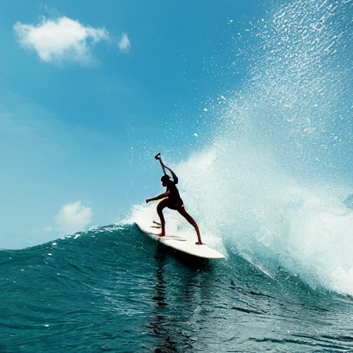 Stable Diffusion prompt: a man surfing a wave in Bali, by - PromptHero