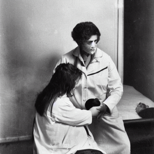 Stable Diffusion prompt: A nurse showing a patient her - PromptHero