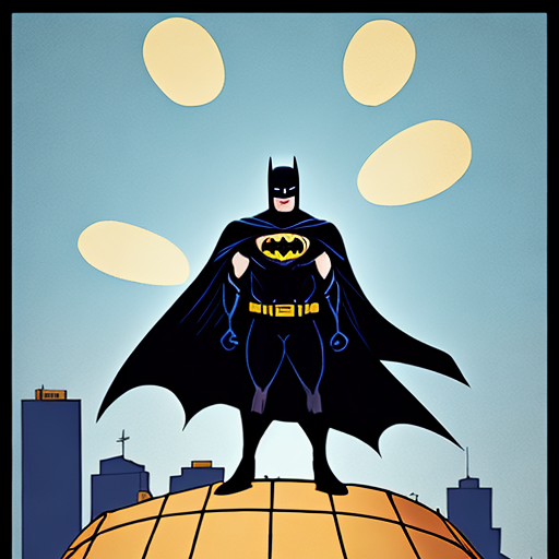 Openjourney prompt: batman standing on a rooftop - PromptHero