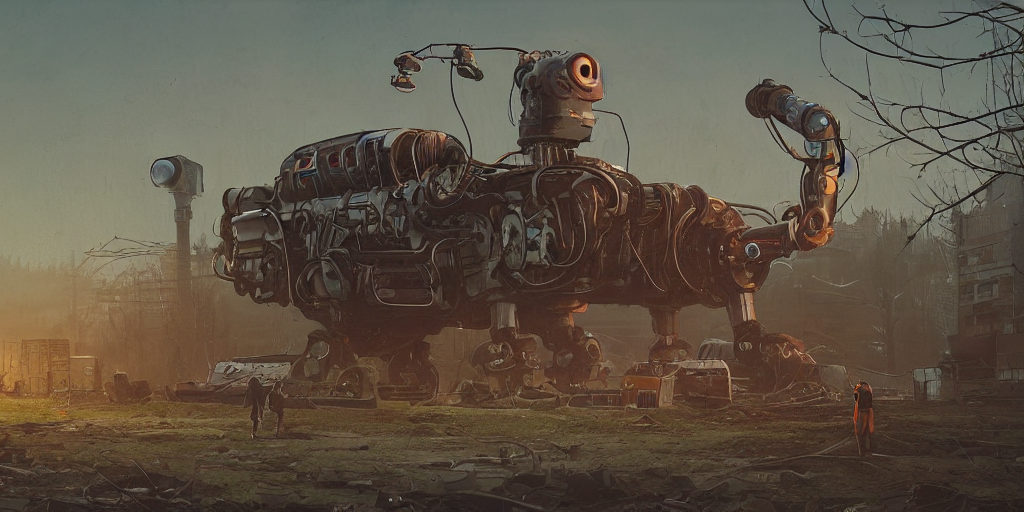 Stable Diffusion prompt: a landscape by simon stalenhag - PromptHero