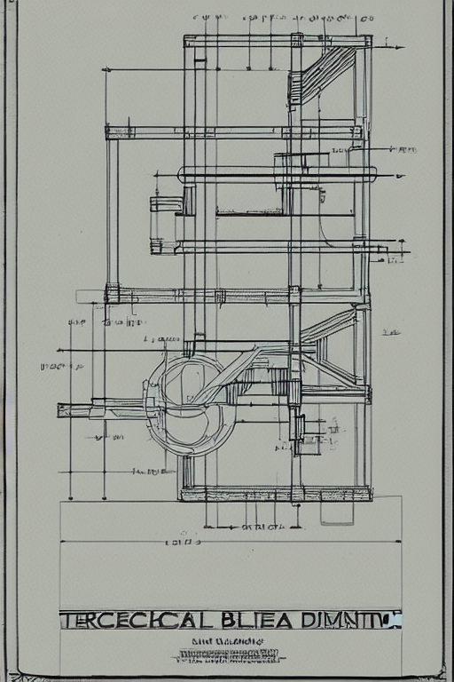Stable Diffusion prompt: TECHNICAL BLUEPRINT DRAWING - PromptHero