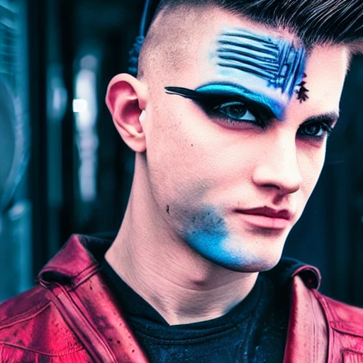 Stable Diffusion prompt: beautiful pale cyberpunk male - PromptHero