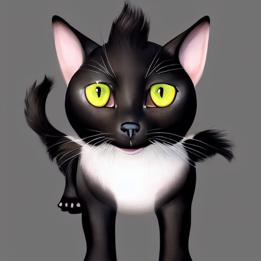 Stable Diffusion prompt: cute realistic black cat that - PromptHero