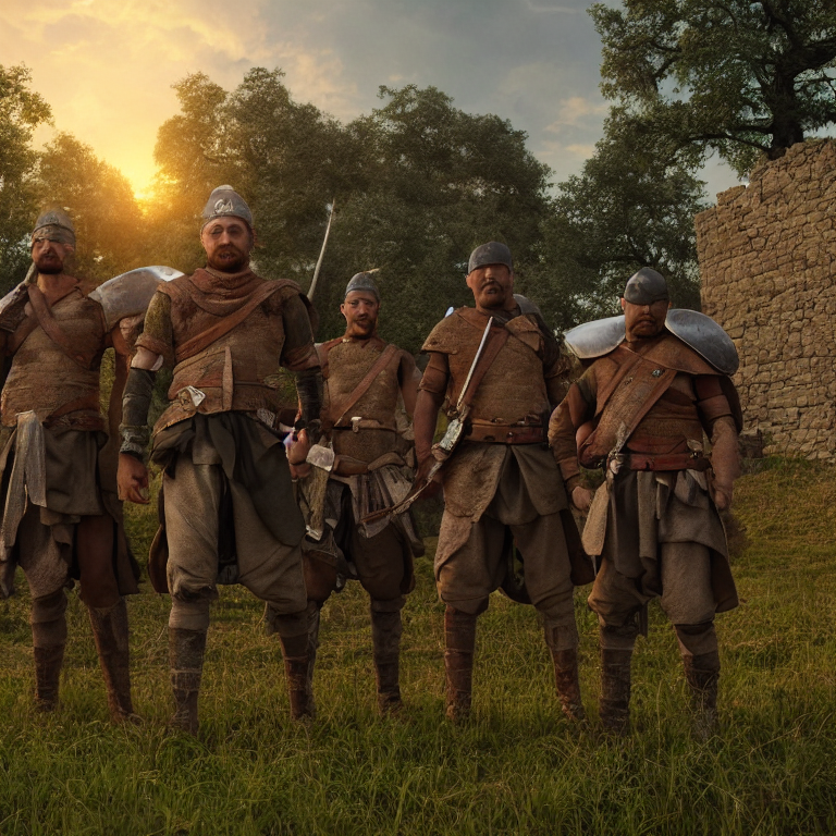 Stable Diffusion prompt: hyper realistic four warriors - PromptHero
