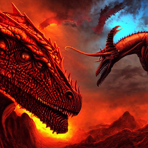 Stable Diffusion prompt: Prehistoric, Fiery, hellscape, - PromptHero