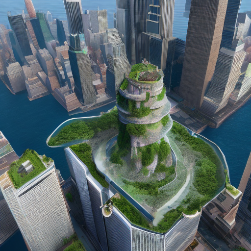 Openjourney prompt: aerial view of a giant fish tank - PromptHero