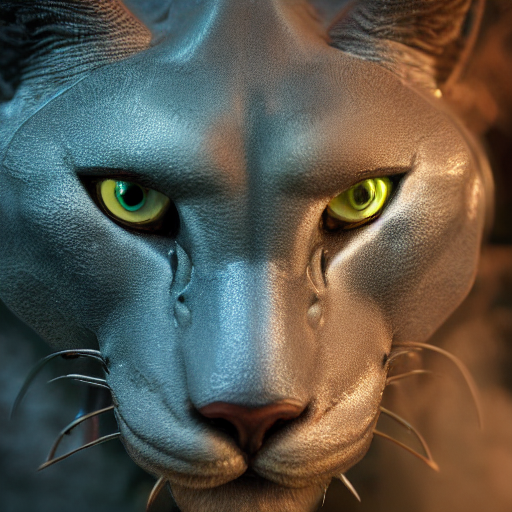 Stable Diffusion prompt: Anthropomorphic blue puma - PromptHero