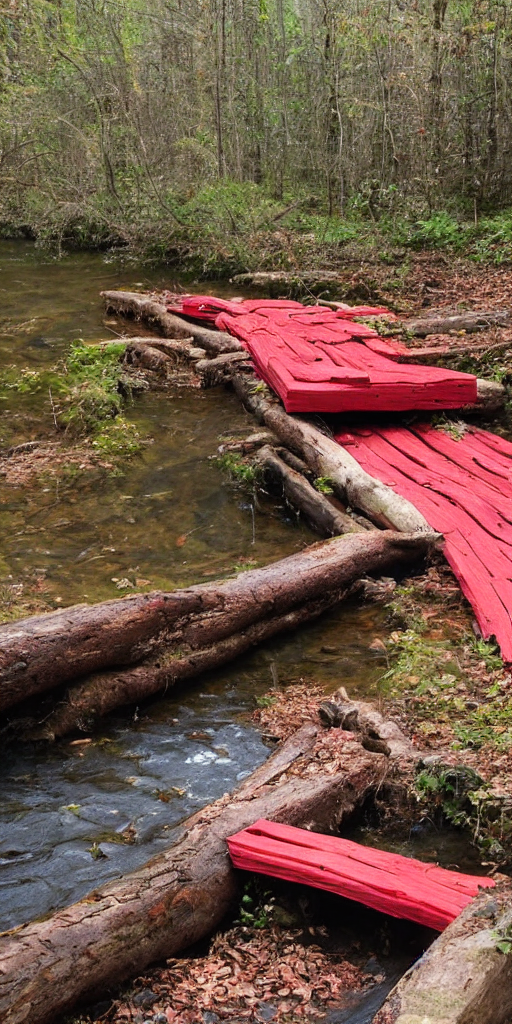 Stable Diffusion prompt: A wooden log dam, made out of - PromptHero