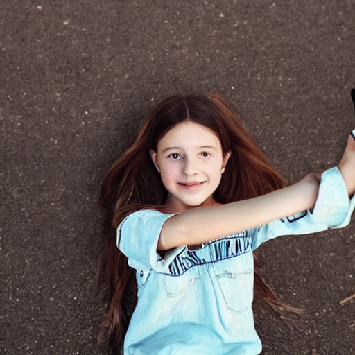 Stable Diffusion prompt: Selfie of a girl,brunette, 8 - PromptHero