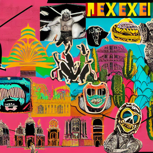Stable Diffusion prompt: Mexico travel poster, lucha - PromptHero