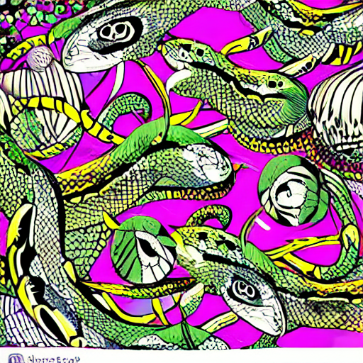 Stable Diffusion prompt: venomous snake design colorfull - PromptHero