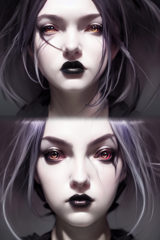 Stable Diffusion prompt: "A beautiful young grumpy goth - PromptHero