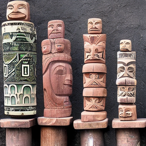 Stable Diffusion prompt: totem, money, animals, house - PromptHero