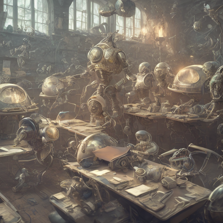 Openjourney prompt: mdjrny-v4 style, a classroom with - PromptHero