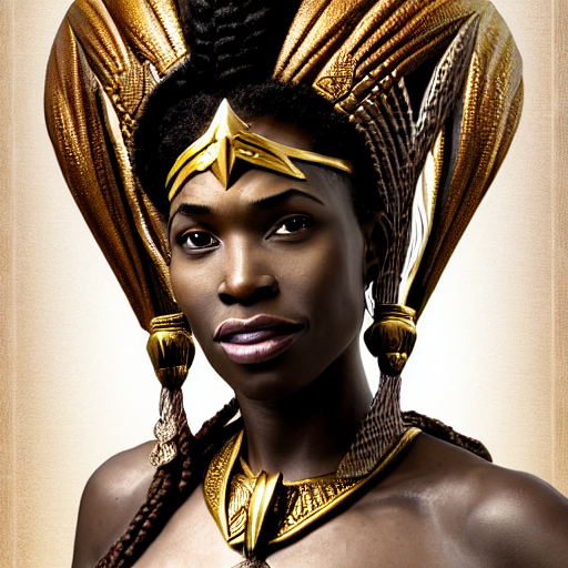 Stable Diffusion prompt: Close-up portrait of a Nubian - PromptHero