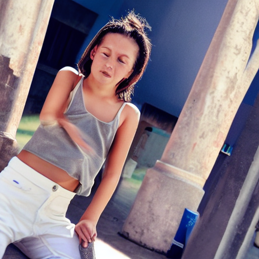 Stable Diffusion prompt: Selfie of a girl, girl holding - PromptHero