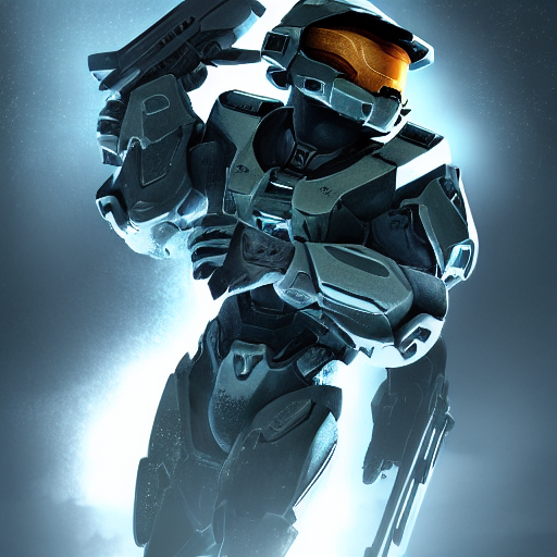 Stable Diffusion prompt: Halo, VS, crest, gaming, - PromptHero