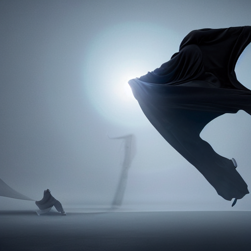 Stable Diffusion prompt: levitating dark cloaked figure - PromptHero