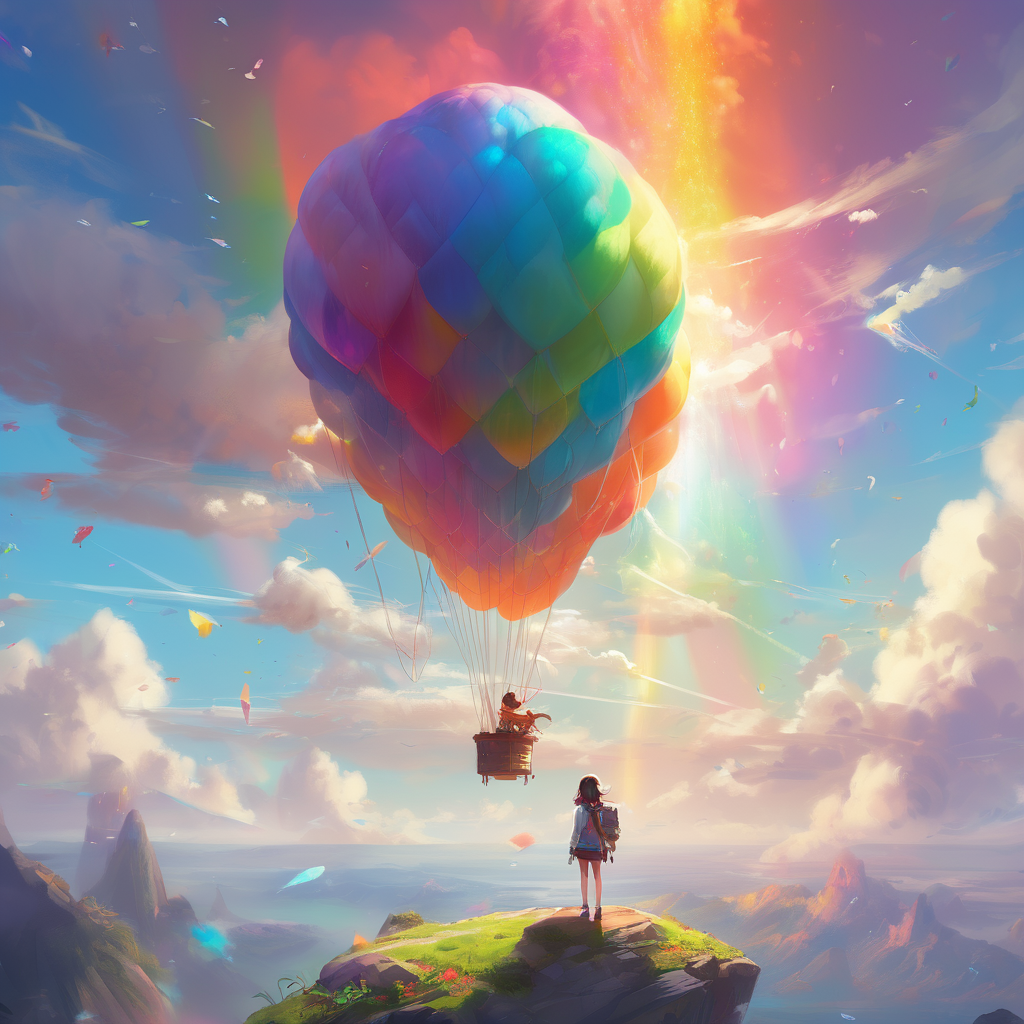 Title: Rainbow Shuffle-Dancing with Clouds: A Cloudy-Good Time! • An AI ...