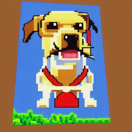 Stable Diffusion prompt: 16-bit pixel art of cute dog, - PromptHero